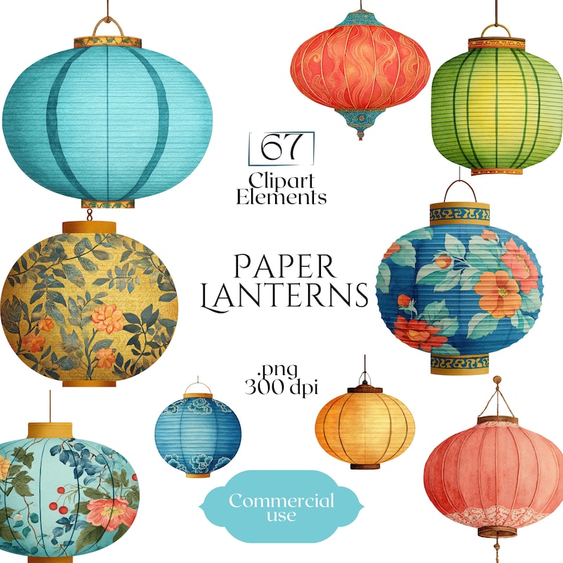 Japanese Lanterns Sticker - Etsy