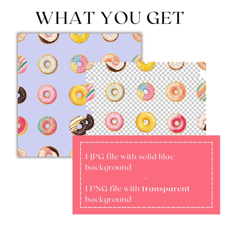 Donuts Seamless Digital Pattern, Donut Repeat Pattern, Sweet Dessert ...