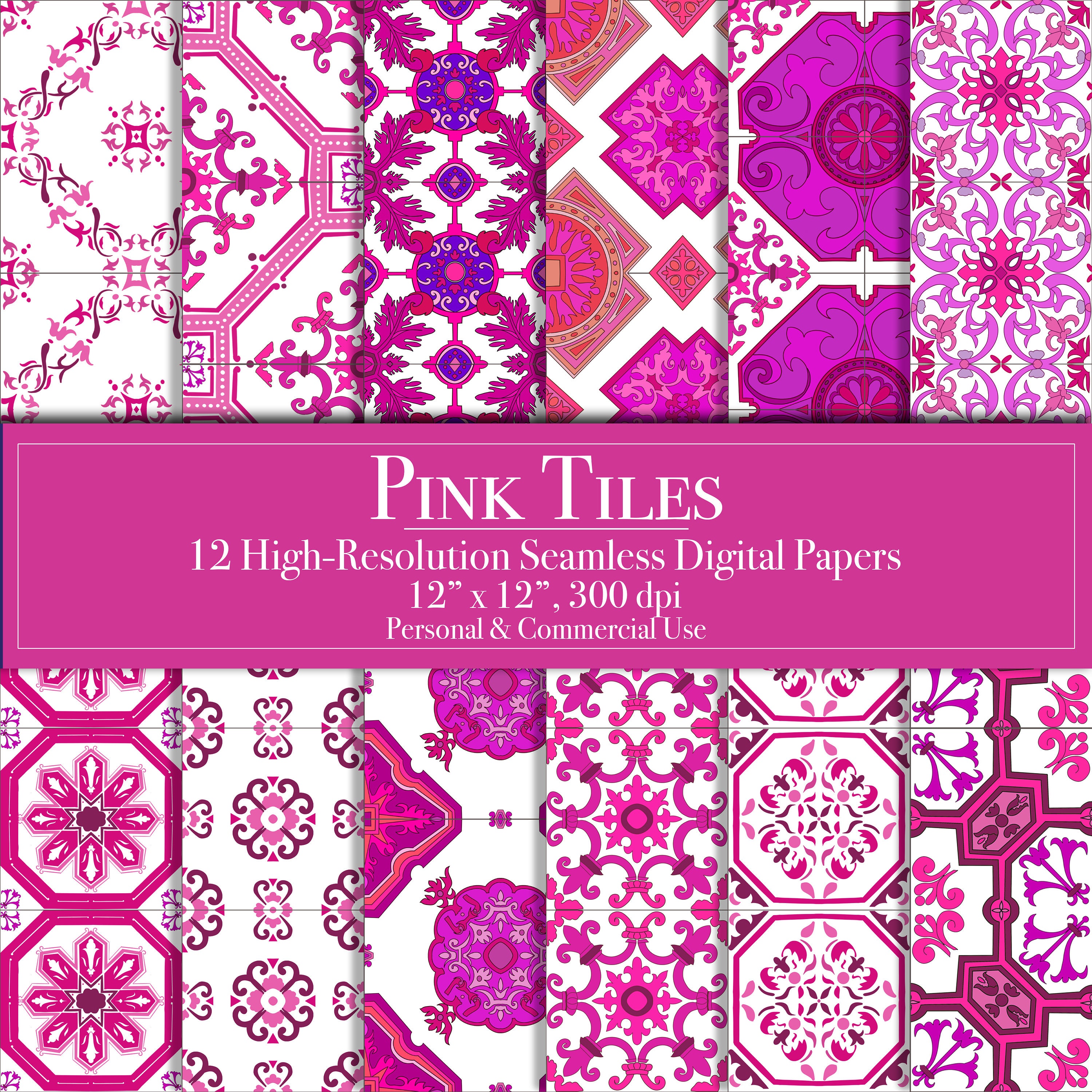 Portuguese Tiles Digital Paper Megabundle Seamless Pattern Scrapbook ...