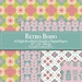Retro Digital Papers, Boho Seamless Pattern Scrapbook Paper Commercial ...