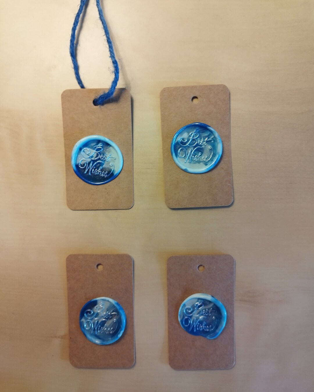 Colourful Two Tone Best Wishes Blue and Light Blue Two Tone Gift Tags ...