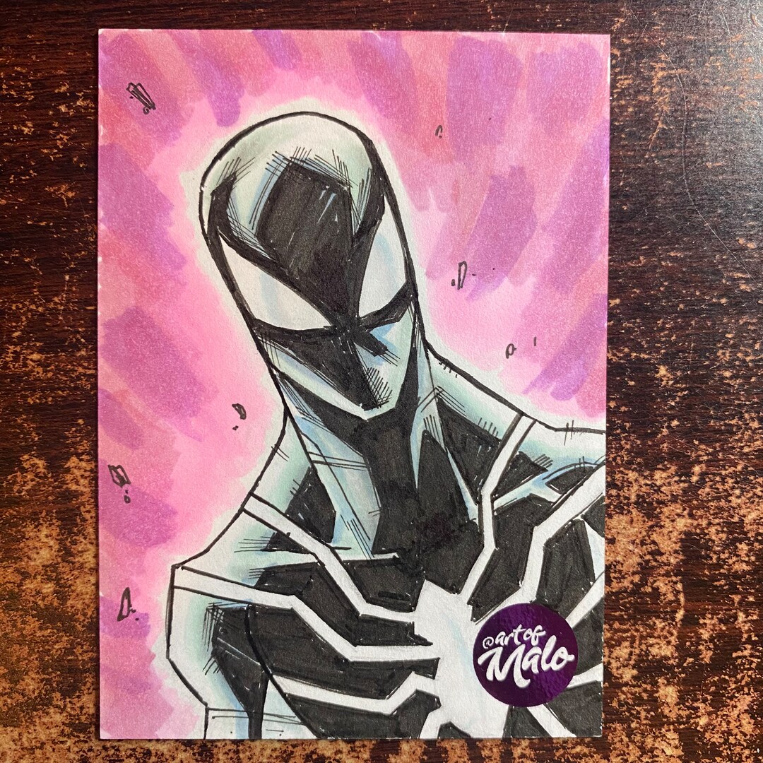 Future Foundation Spider Man Sketch Card Original Art 25 Etsy
