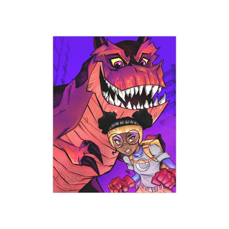 Moon Girl & Devil Dinosaur Satin Posters 300gsm Art of Malo Marvel ...