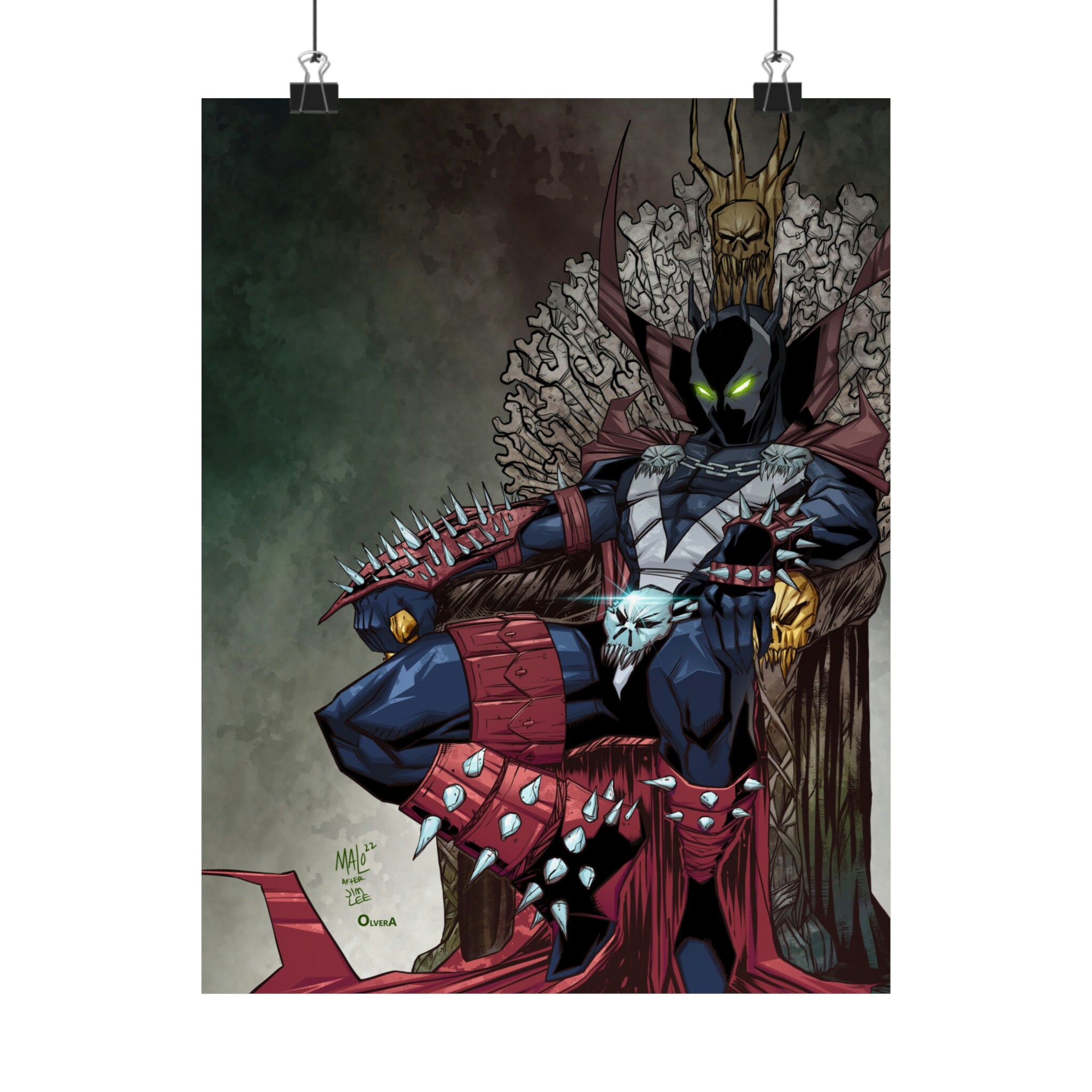 Unsigned Spawn Print King Spawn Art Print Virgin Cover Art of Malo Premium Matte Vertical ...