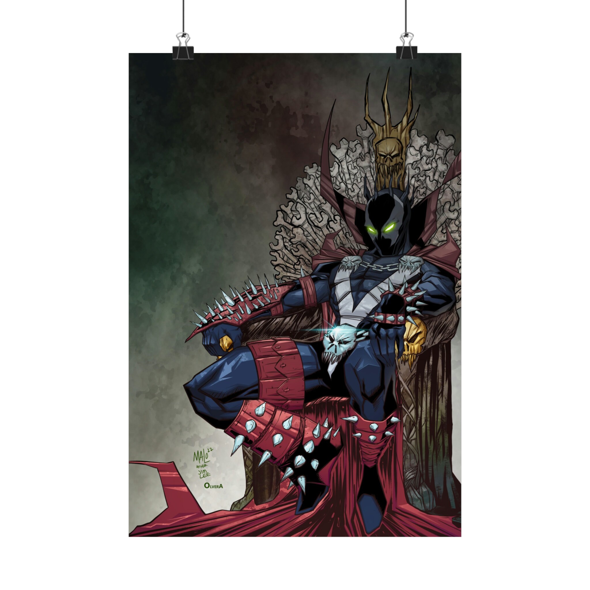 Unsigned Spawn Print King Spawn Art Print Virgin Cover Art of Malo Premium Matte Vertical ...