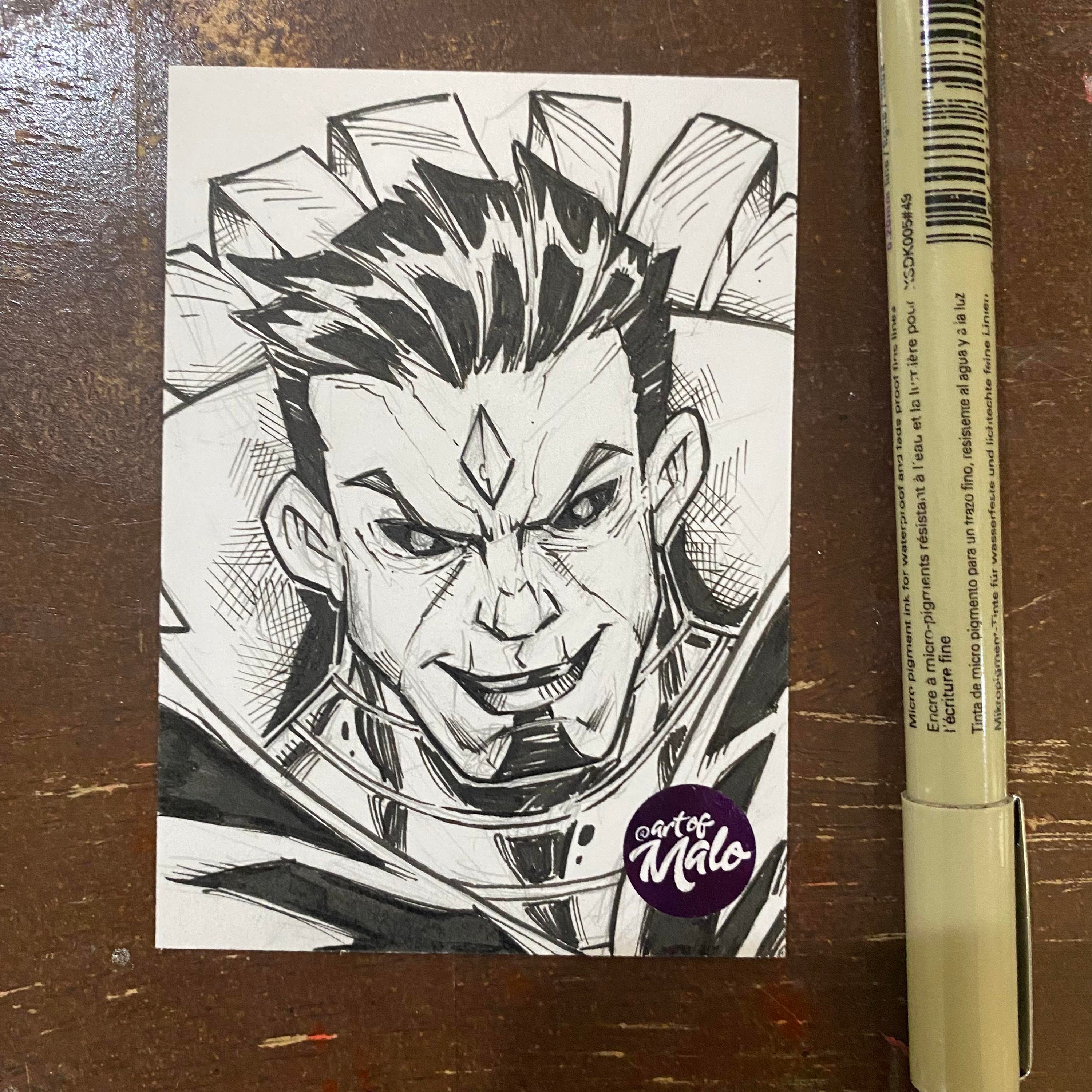 Mr. Sinister Sketch Card | Original Art | 2.5 X 3.5 SKETCH CARD - Etsy