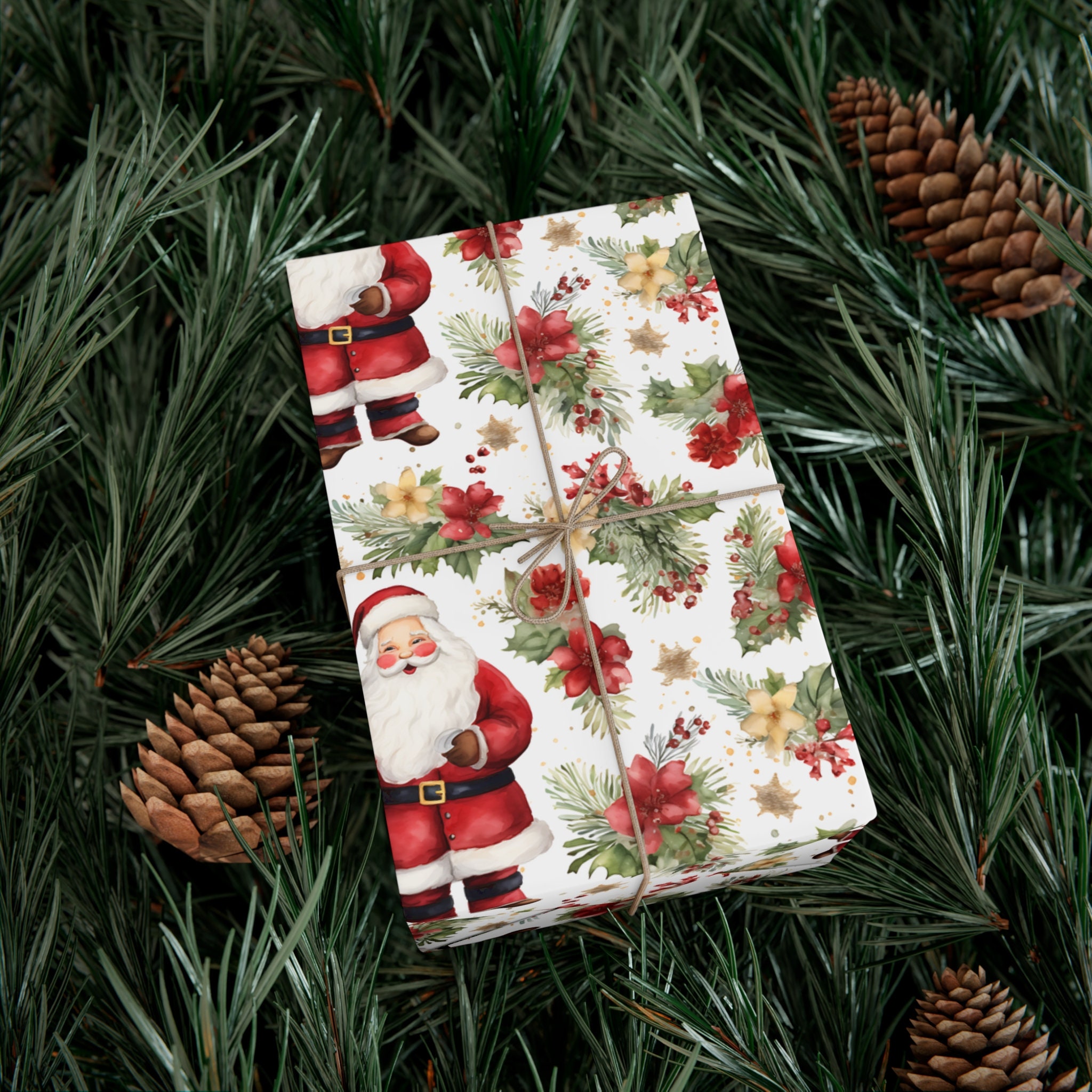 Gift Wrap Papers Christmas Wrapping Paper Santa Claus Gift Wrap Papers ...