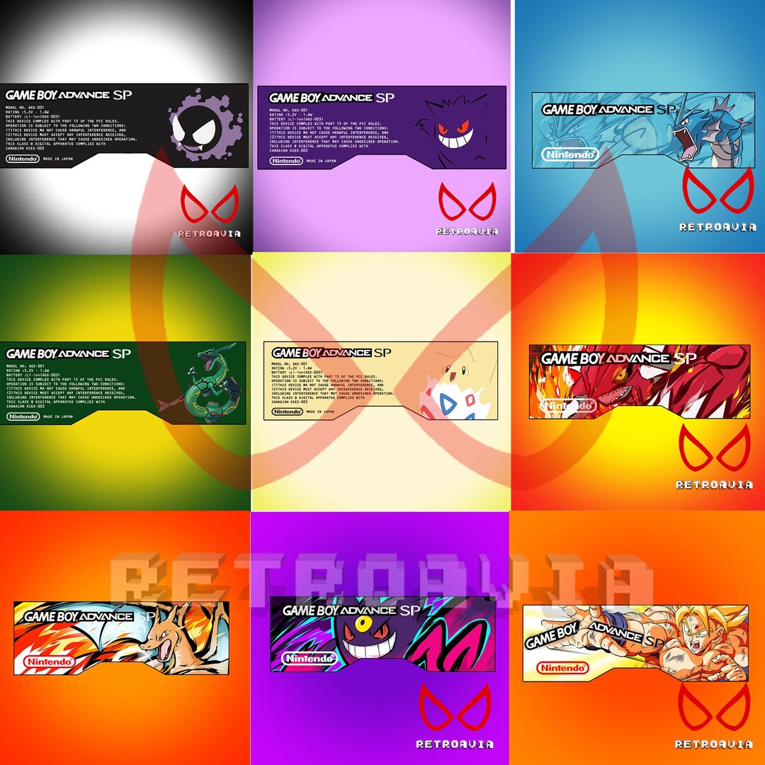 Holographic Stickers for Nintendo Game Boy Advance SP - Etsy