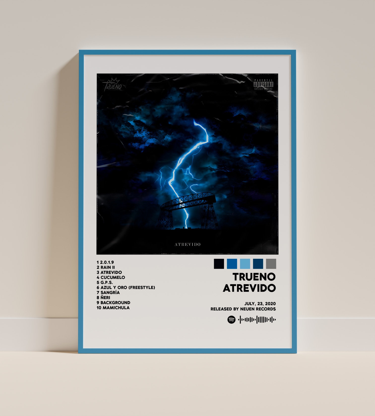 TRUENO / ATREVIDO / Imprimible digital, portada del álbum, poster ...
