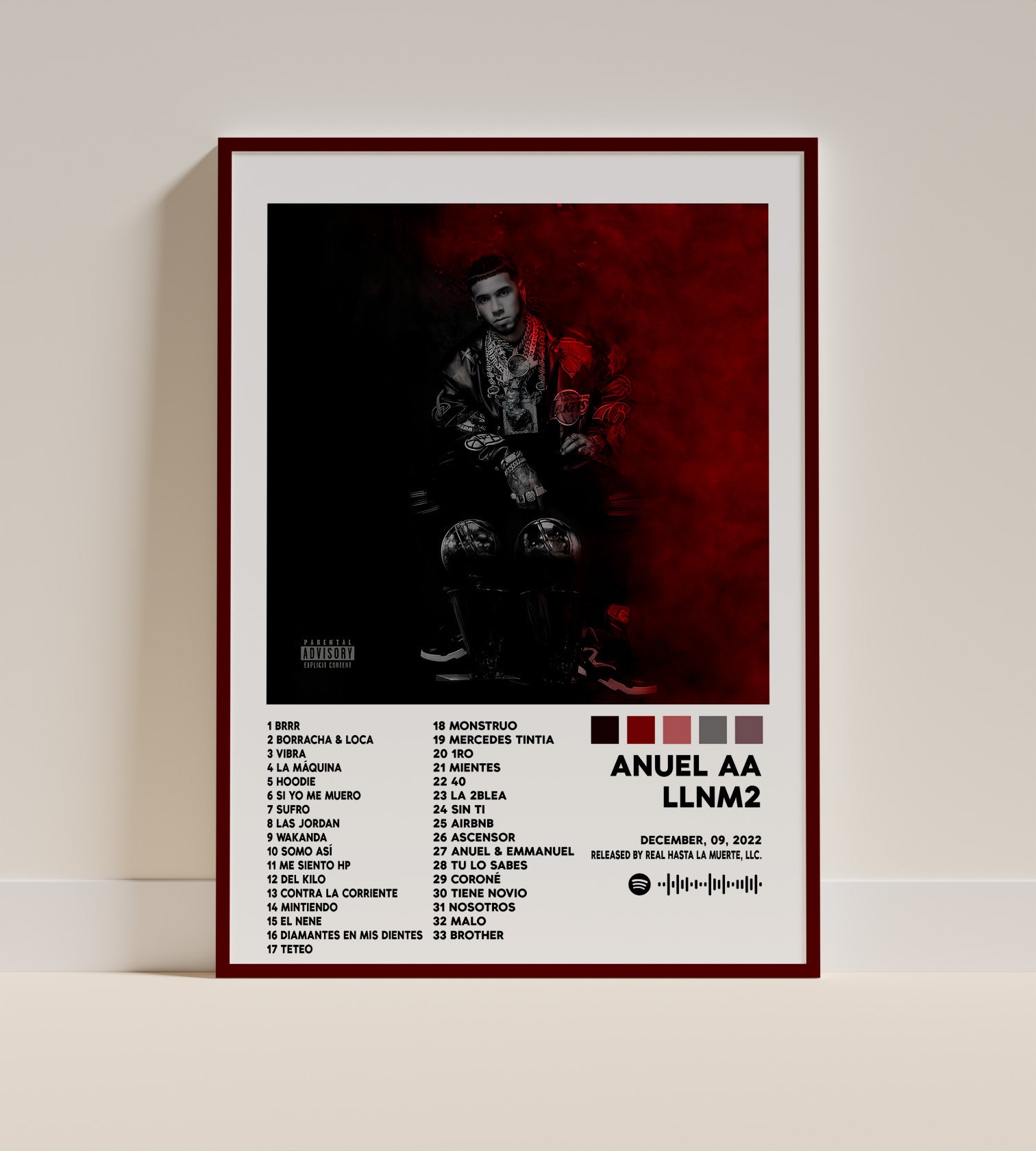 Anuel AA / LLNM2 / album cover poster by ChristinTeh | Printblur