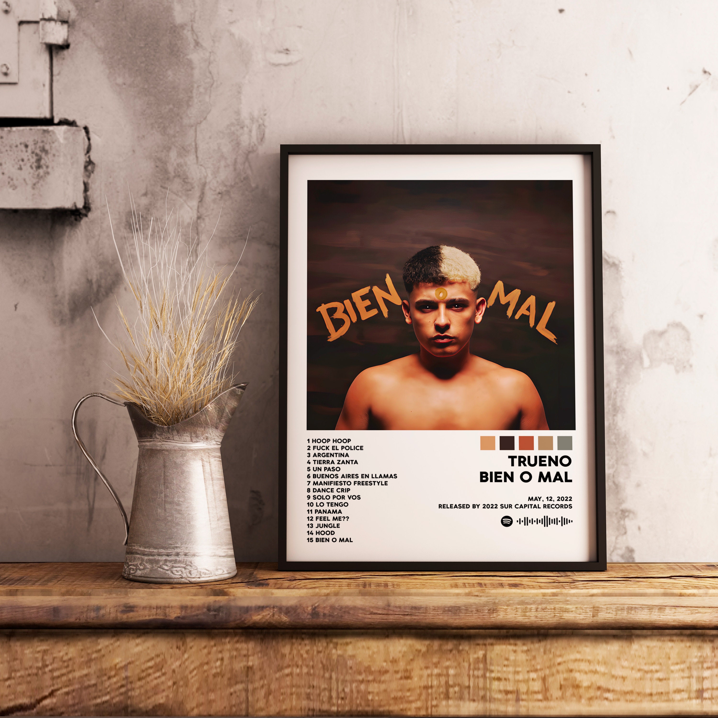 TRUENO / BIEN O MAL / Imprimible digital, portada del álbum, poster ...