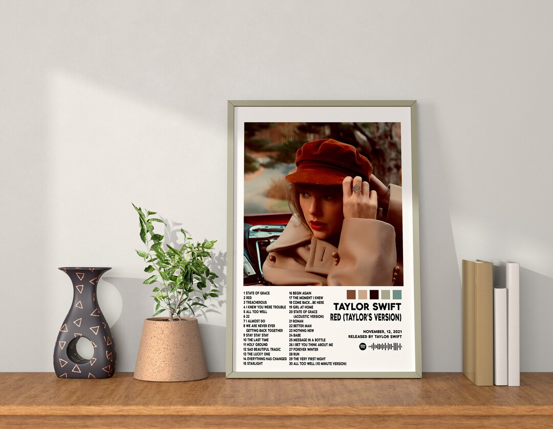 Taylor Swift / Red taylor's Version / Digital Printable, Album Cover ...