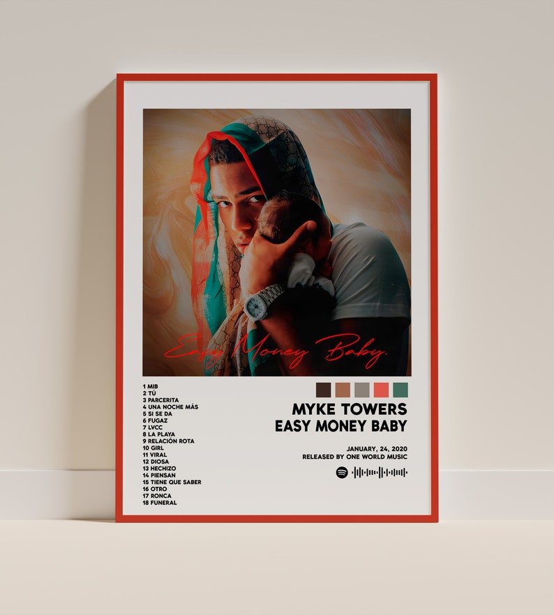 Myke Towers / Easy Money Baby / Digital Printable, Album Cover, Poster ...
