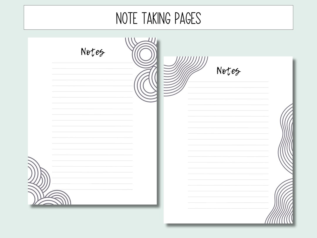 Notes Printable, Study Note Taking, School Note-taking Print Out ...