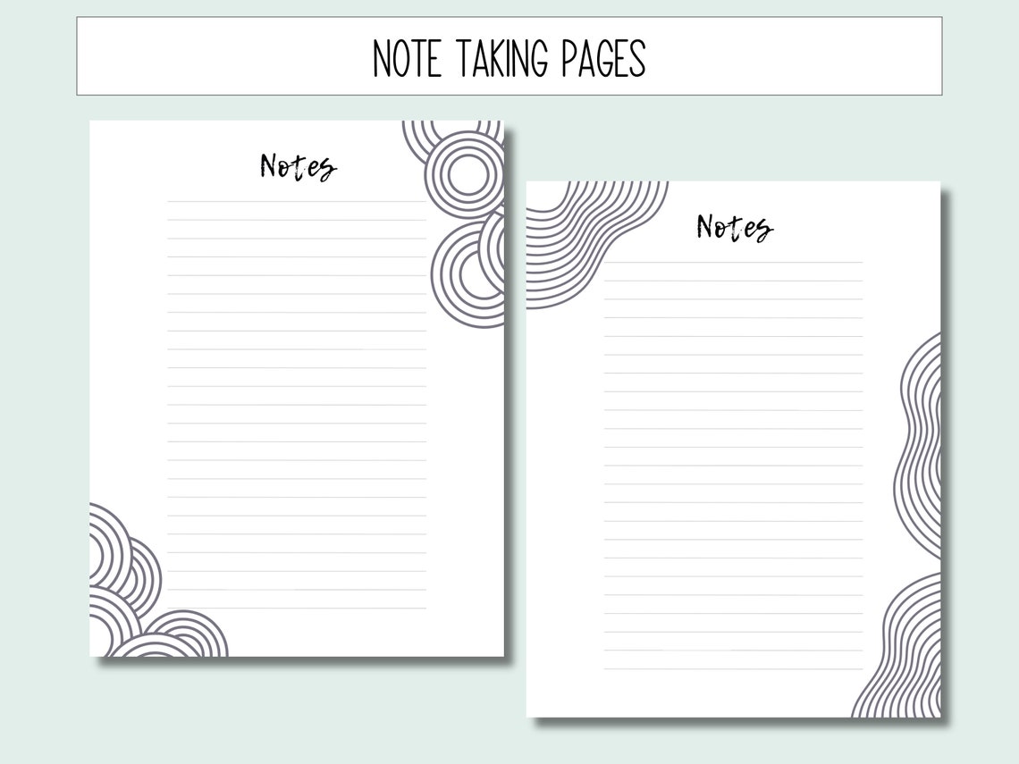 Notes Printable, Study Note Taking, School Note-taking Print Out ...