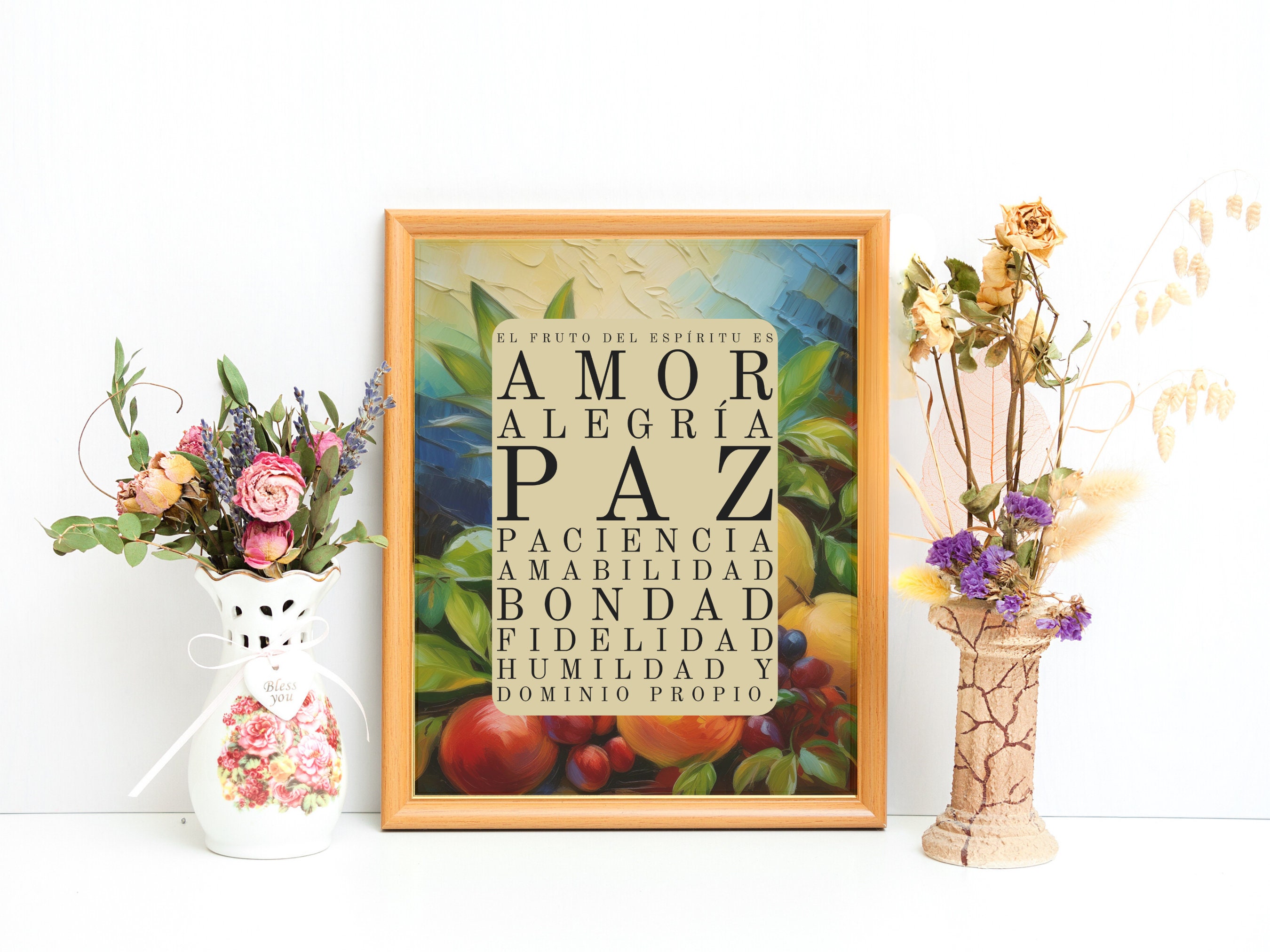 Fruit of the Spirit - Spanish, Instant Printable Wall Art, Home ...