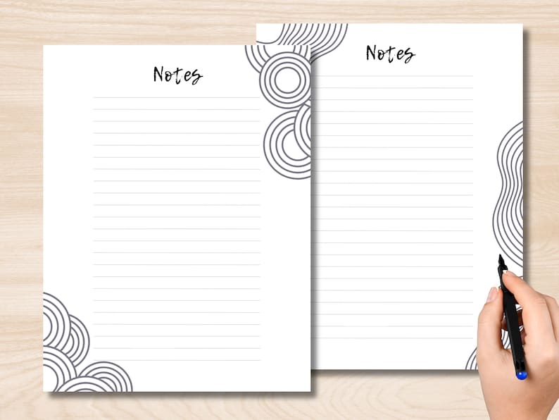 Notes Printable, Study Note Taking, School Note-taking Print Out ...