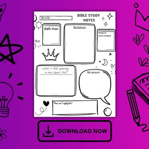 Bible Study Notes for Teen Girls, SOAP Bible Study Printable Template ...