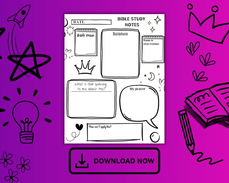 Bible Study Notes for Teen Girls, SOAP Bible Study Printable Template ...