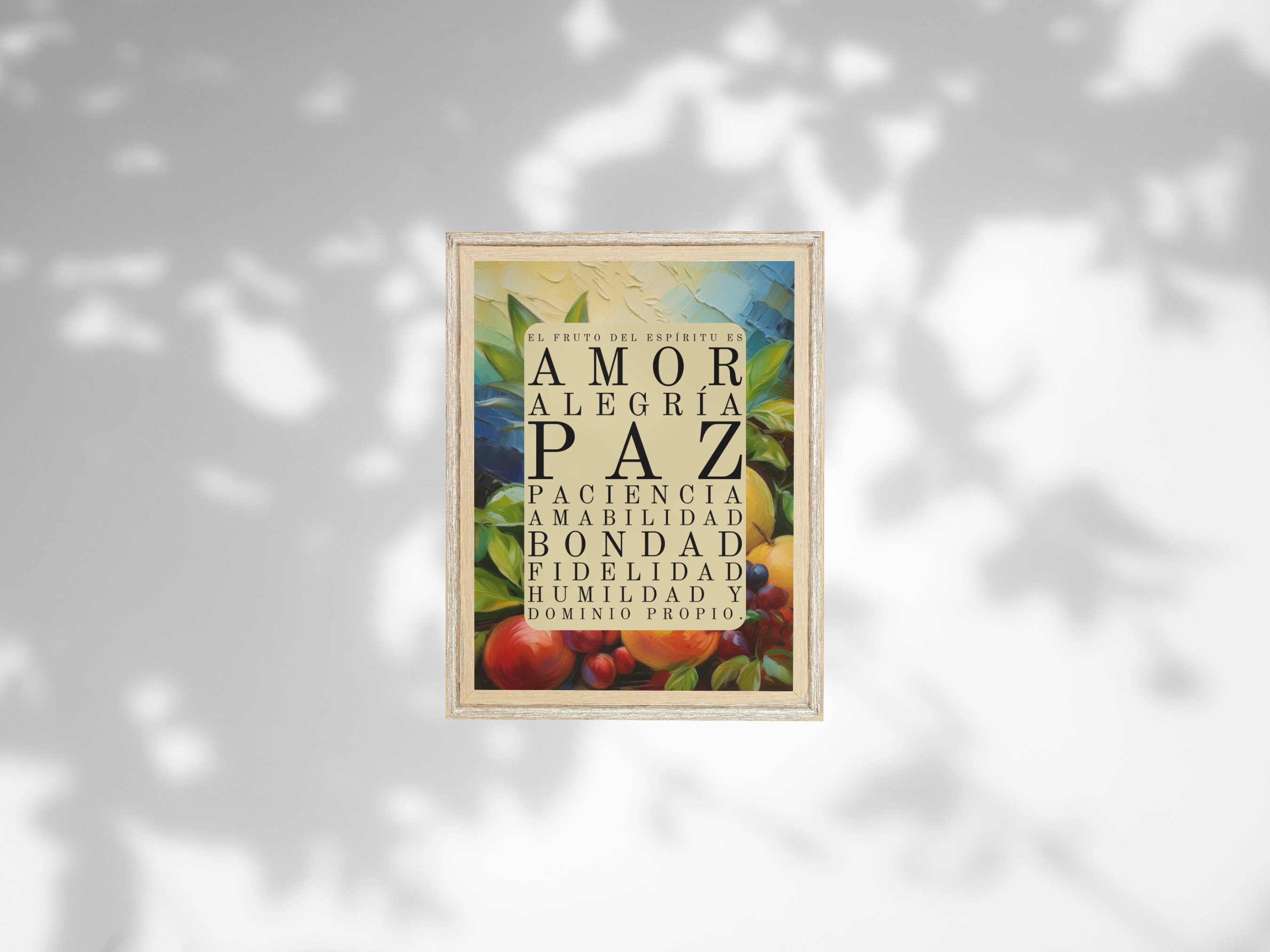 Fruit of the Spirit - Spanish, Instant Printable Wall Art, Home ...