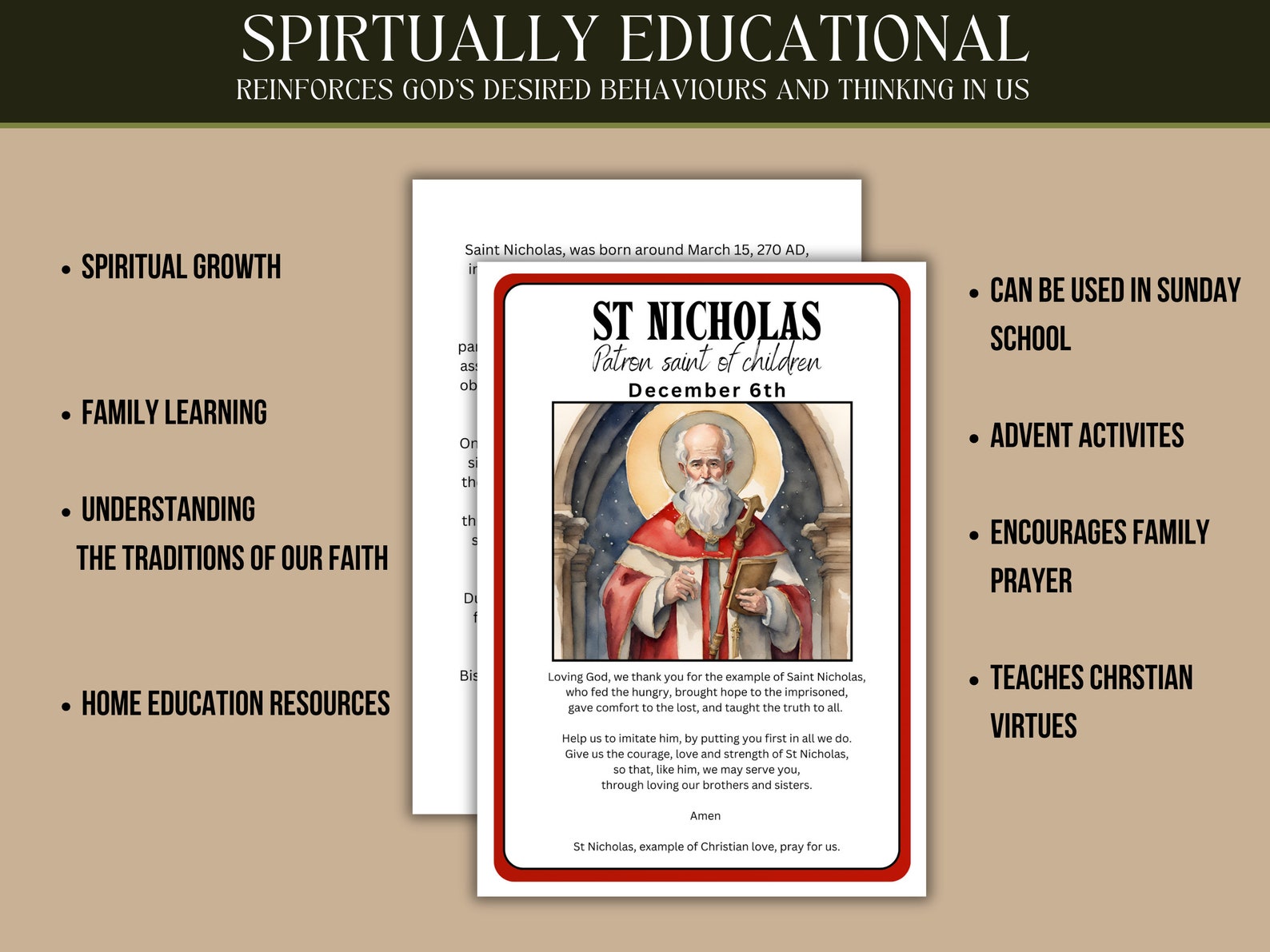 Catholic Saints Printable, Catholic Saints Homeschool, Saint Nicholas ...