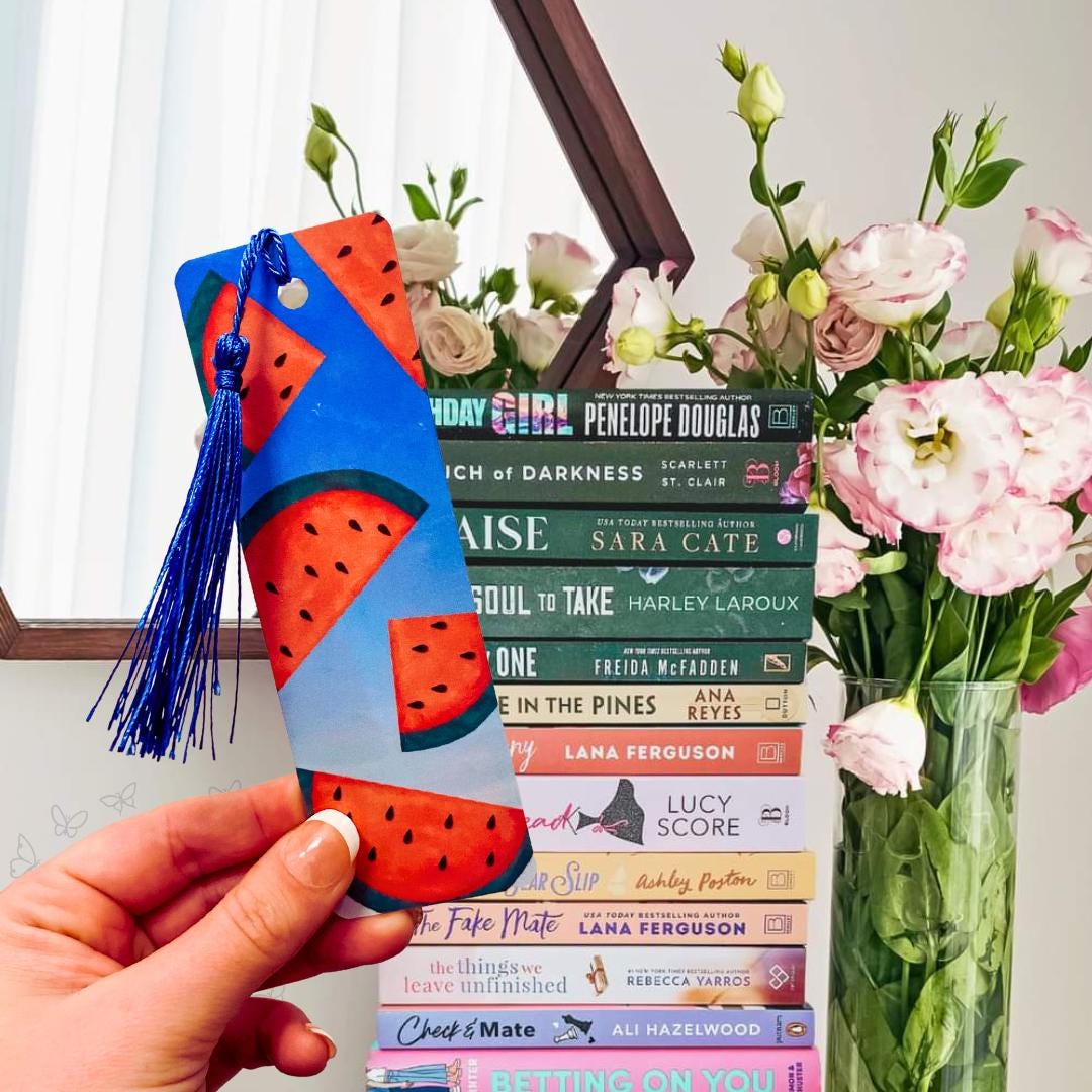 Watermelon Bookmark, Bookmarks, Food Bookmarks, Food Gifts, Book Gifts ...
