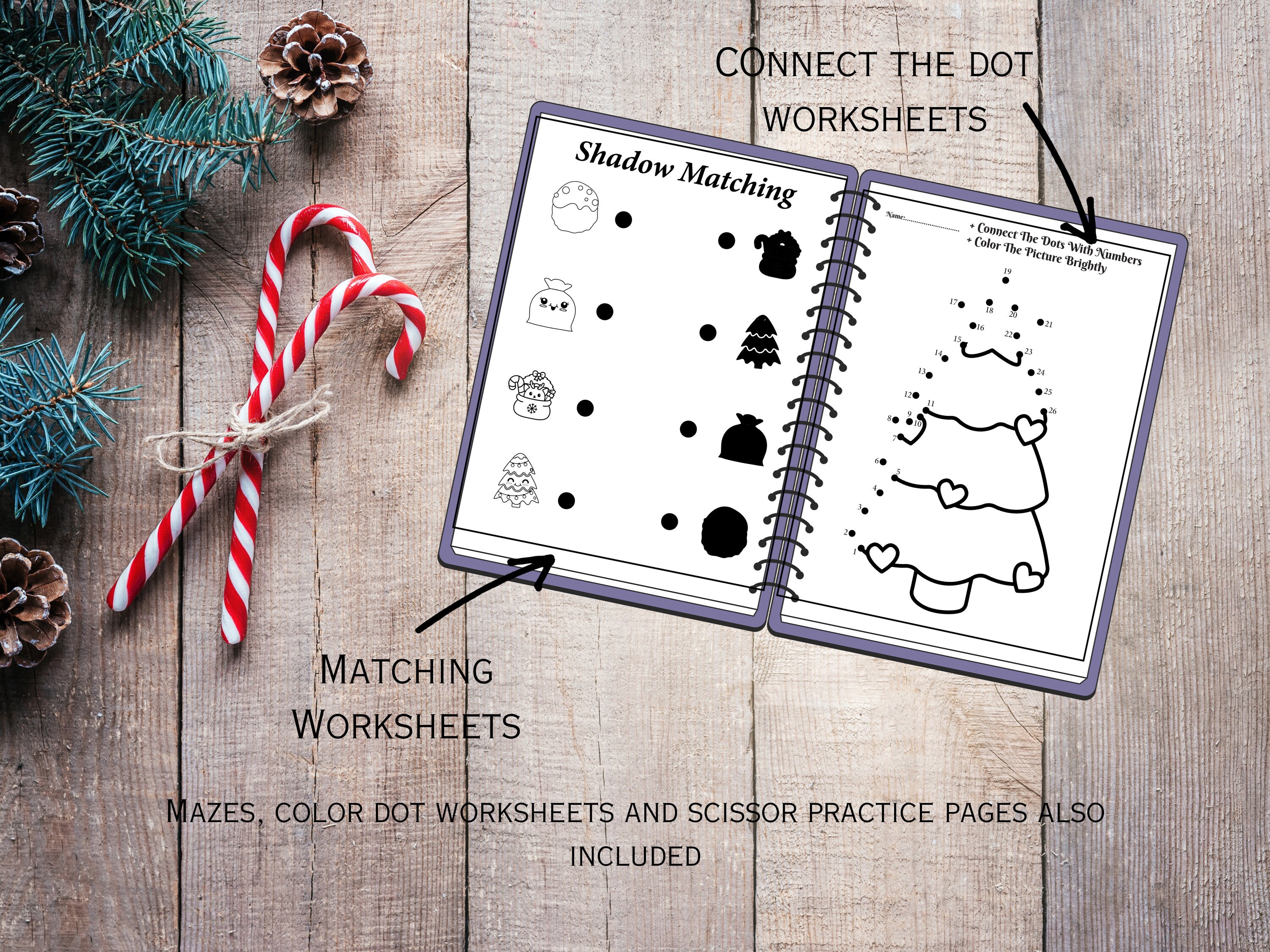 Christmas Printable Kids Coloring and Activity Book - Etsy