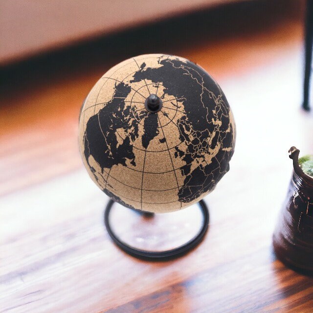 Globe Cork Board for Geography Decor Pin Board World Map for Pinning ...