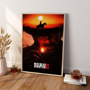 RDR2 Wall Art, Gaming Canvas Wall Art, RDR2 Canvas Wall Decor, Gaming ...
