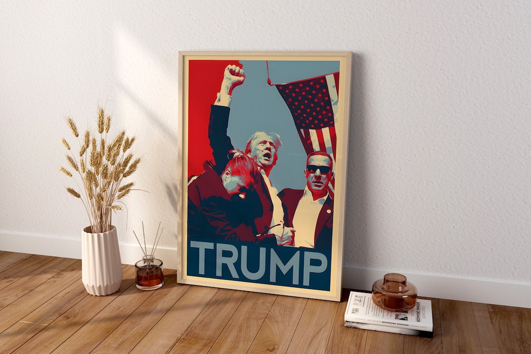 Donald Trump Pop Art, Trump Poster, USA President Poster, Framed Canvas ...