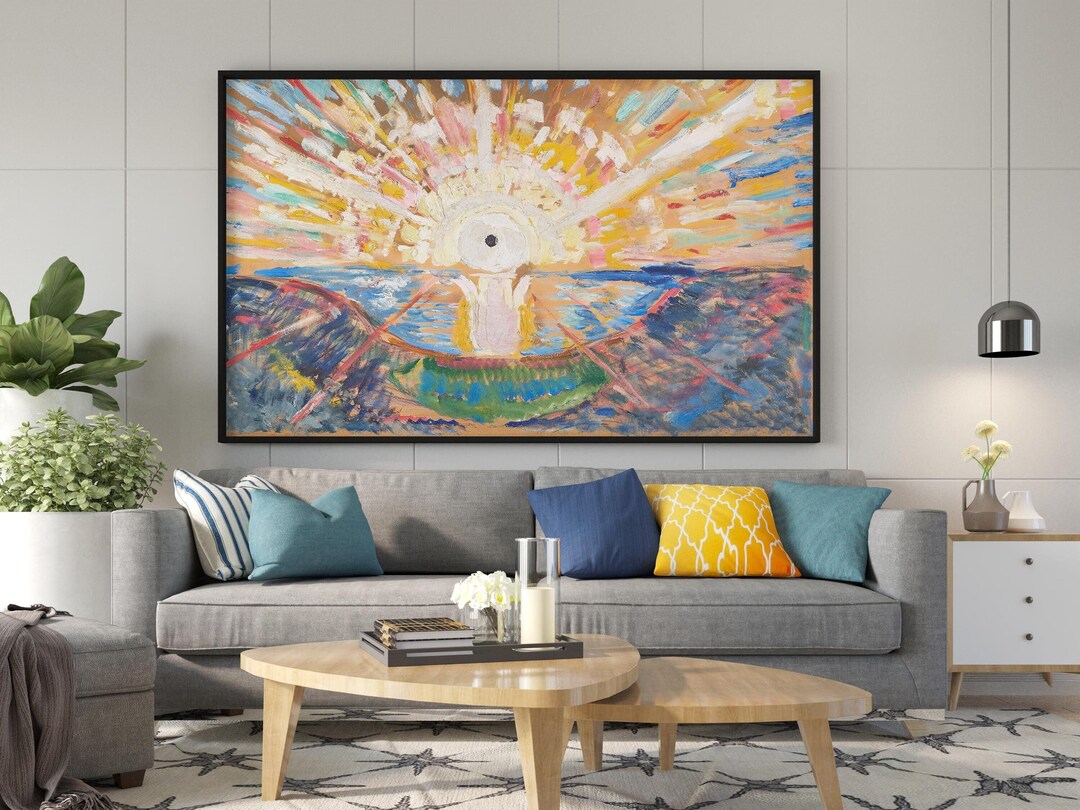 Edward Munch the Sun Canvas Wall Art ,edward Munch Wall Art, Solenintro ...