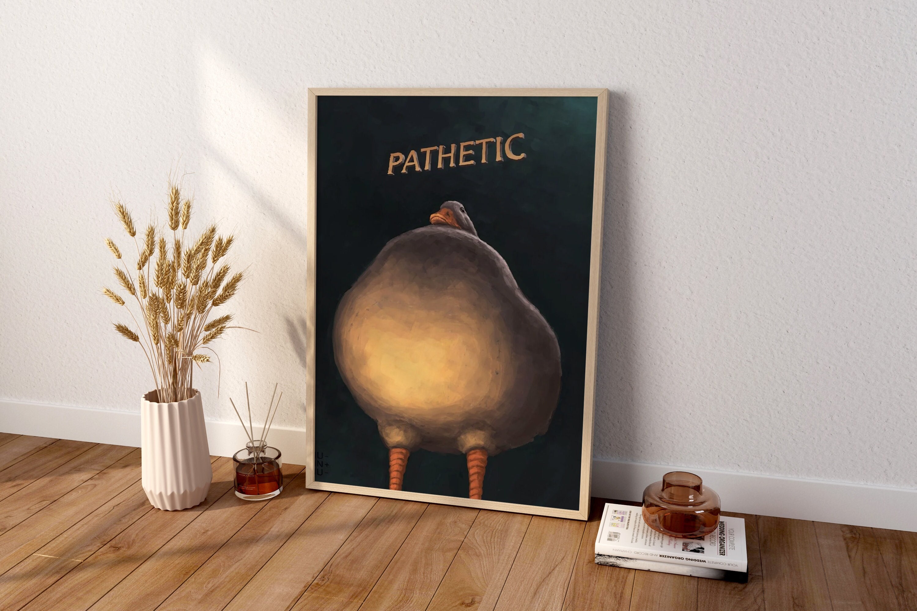 Pathetic Duck Canvas Wall Art, Pathetic Duck Poster, Funny Canvas Wall ...