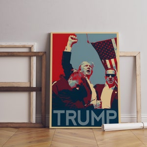 Donald Trump Pop Art, Trump Poster, USA President Poster, Framed Canvas ...
