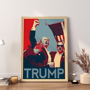 Donald Trump Pop Art, Trump Poster, USA President Poster, Framed Canvas ...