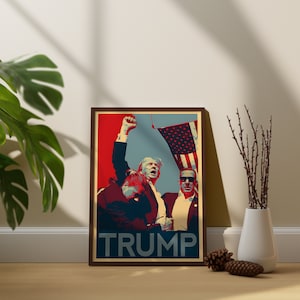 Donald Trump Pop Art, Trump Poster, USA President Poster, Framed Canvas ...