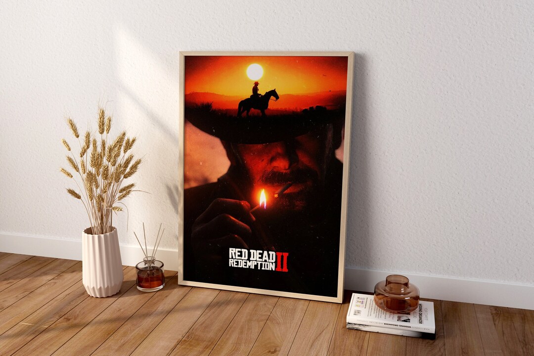 RDR2 Wall Art, Gaming Canvas Wall Art, RDR2 Canvas Wall Decor, Gaming ...