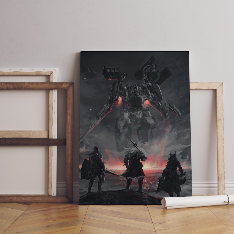 Gaming Canvas Wall Art, Armored Core Canvas Wall Decor, Gaming Poster ...