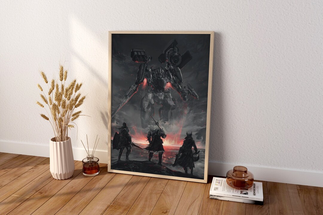Gaming Canvas Wall Art, Armored Core Canvas Wall Decor, Gaming Poster ...