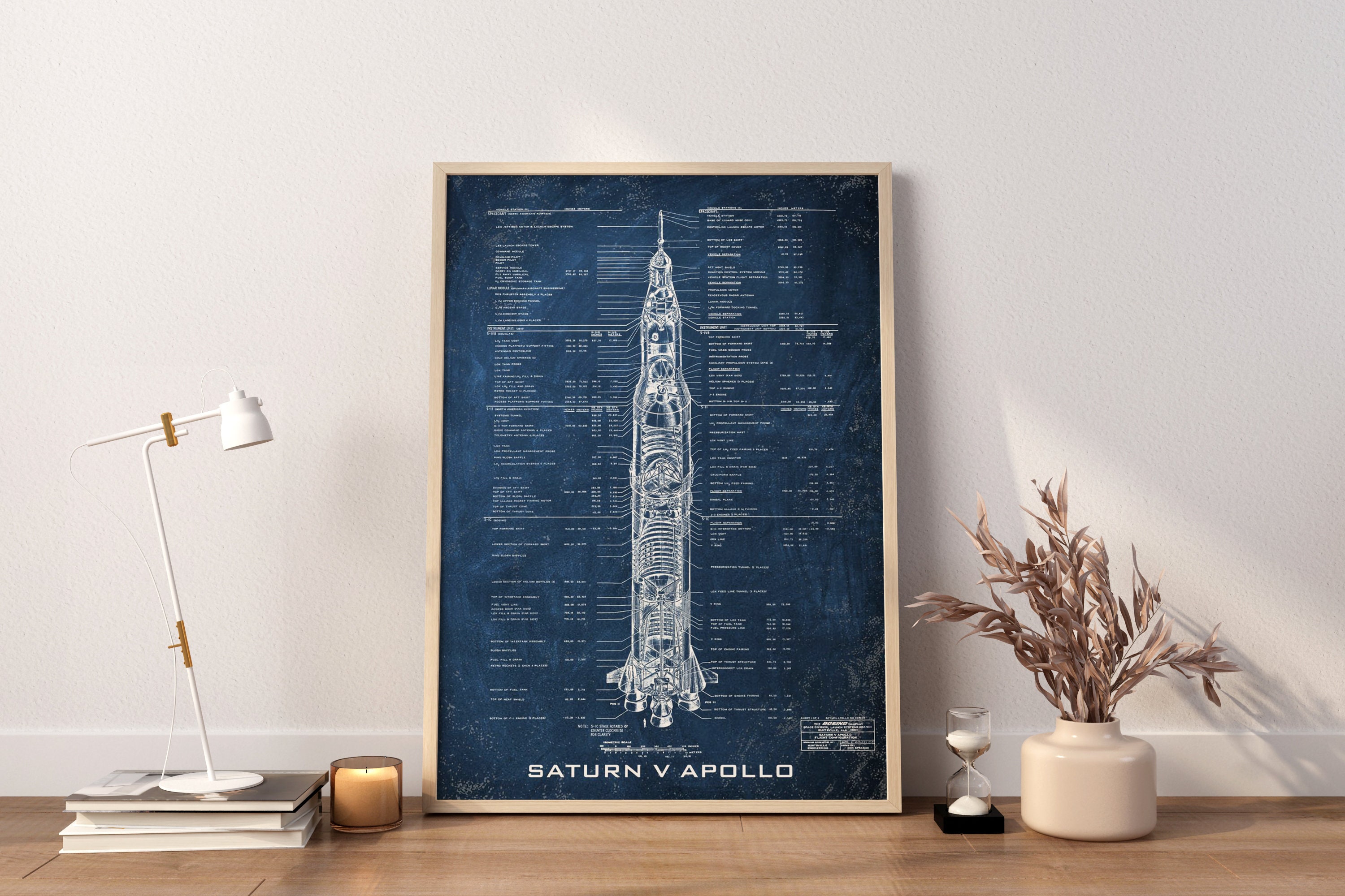 Saturn V Apollo Blueprint Apollo Poster Framed Blueprint Canvas Blueprint Poster Etsy Australia