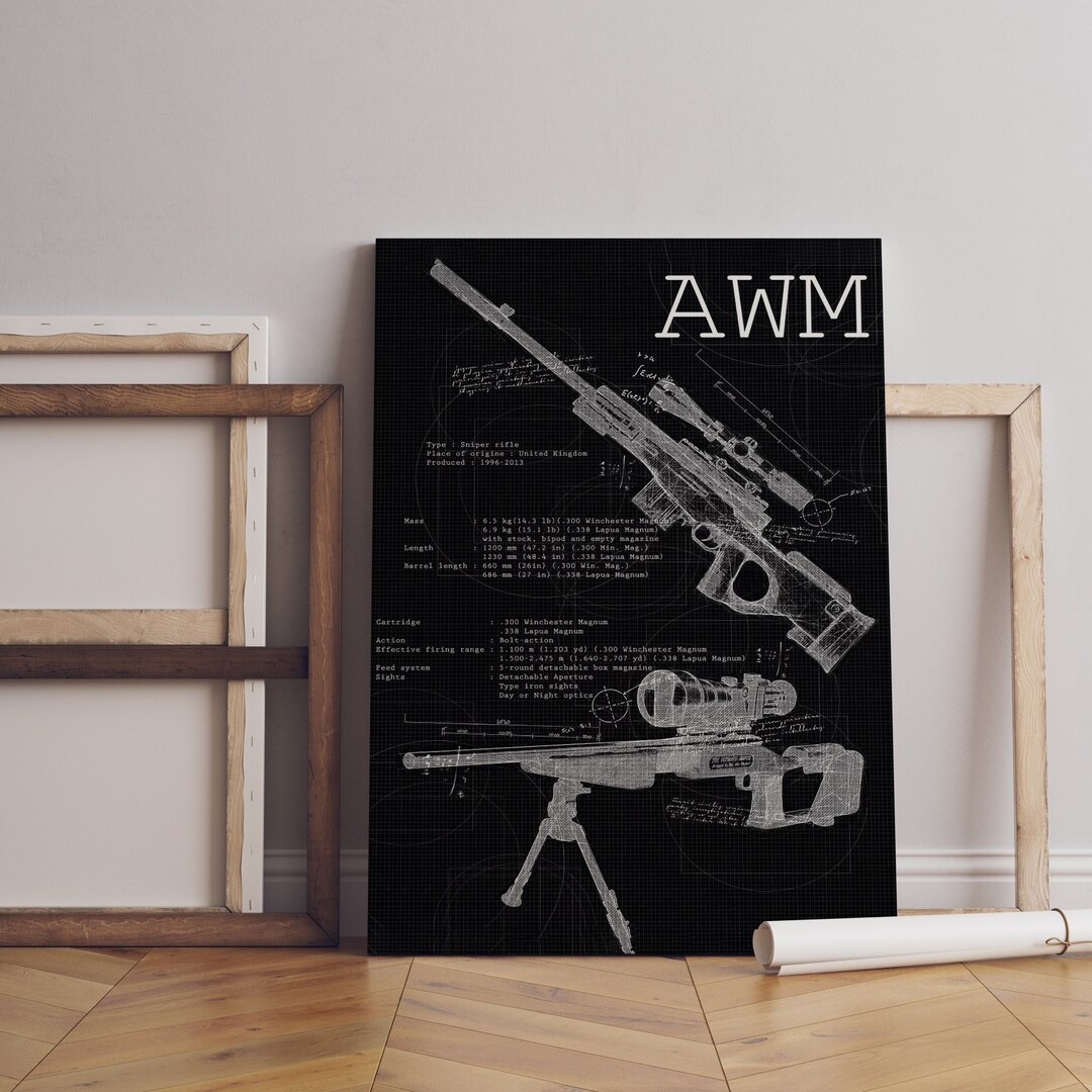 AWM Blueprint, AWM Poster, Framed Blueprint Canvas, Blueprint Poster ...