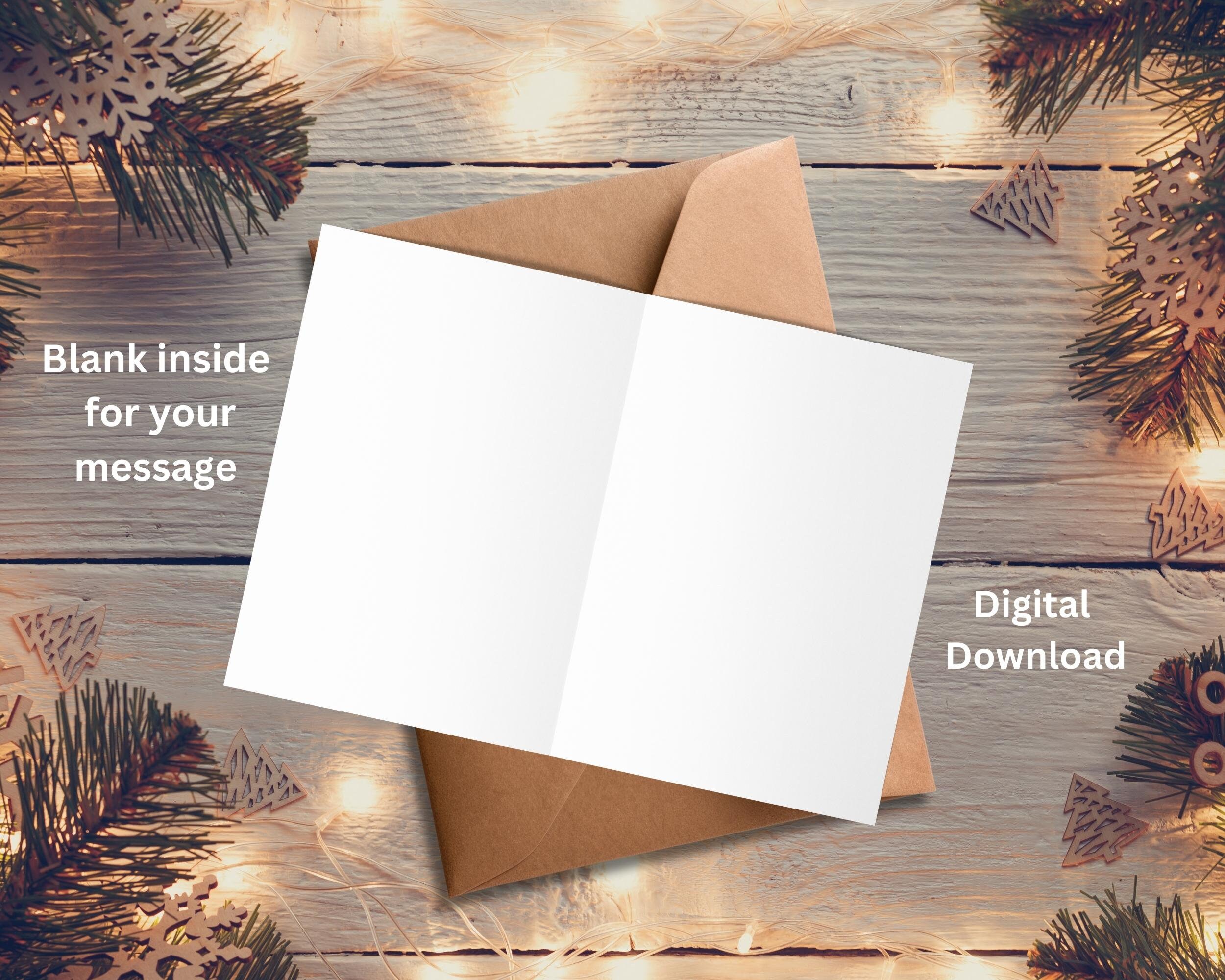 Gingerbread Man Christmas Card Digital Download Printable PDF JPG - Etsy