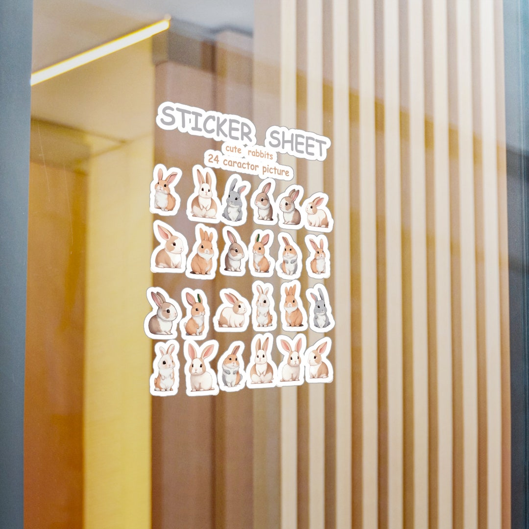 Rabbit Sticker Sheet / Journal Sticker/ Planner Stickers/sticker Pack ...