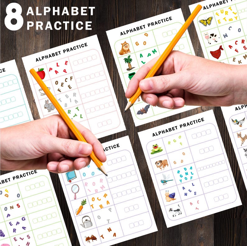 ABC Tracing Worksheet | Handwriting Practice (digital Download) - Etsy