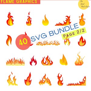 Flame SVG, Fire SVG, Fire Svg Bundle, Fire Clipart, Fire Svg Files ...