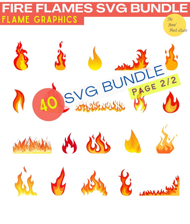 Flame SVG, Fire SVG, Fire Svg Bundle, Fire Clipart, Fire Svg Files ...