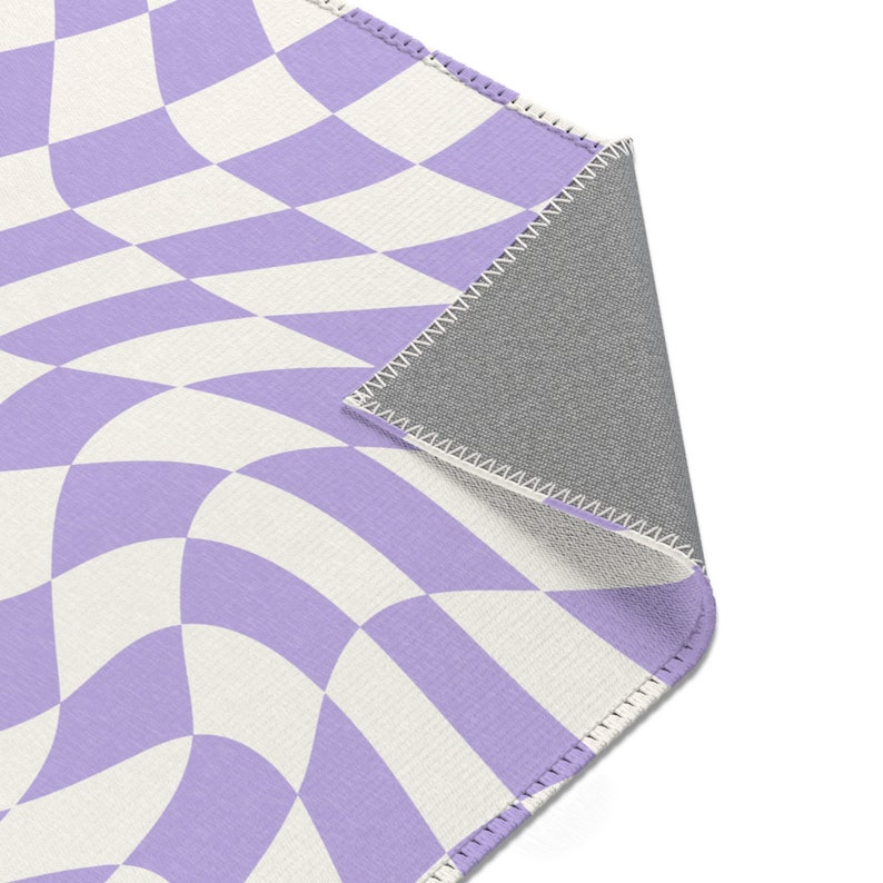 Cool Irregular Rug, Danish Pastel Checker Rug, Lavender Checker Board ...