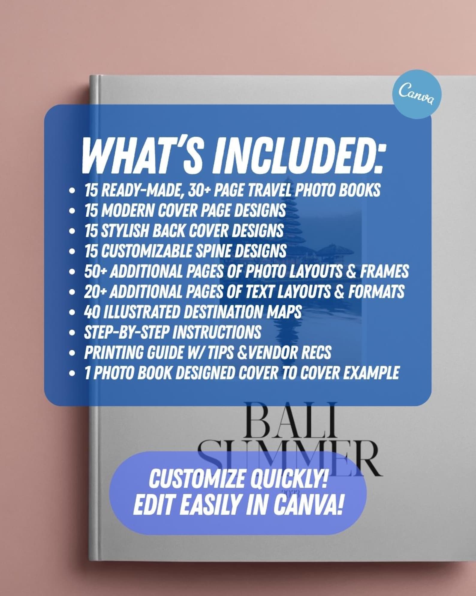 15 Custom Travel Photo Book Templates | Ready-made Chic Printable ...