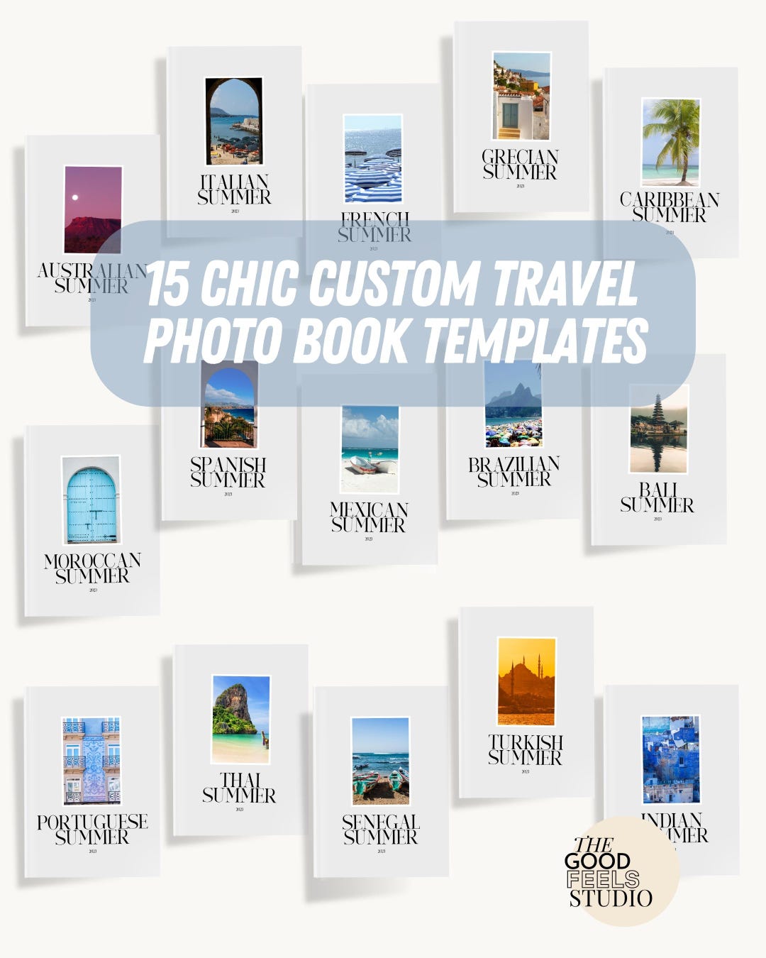 15 Chic Travel Photo Book Templates | Ready-made, 30 Page Custom Coffee ...