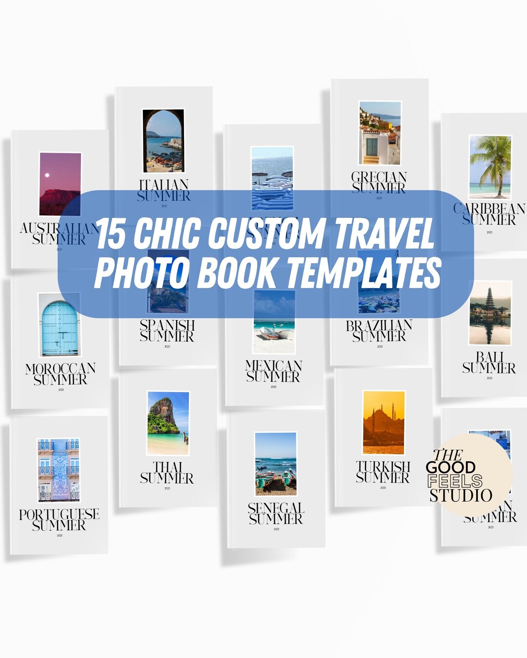 15 Chic Travel Photo Book Templates | Ready-made, 30 Page Custom Coffee ...