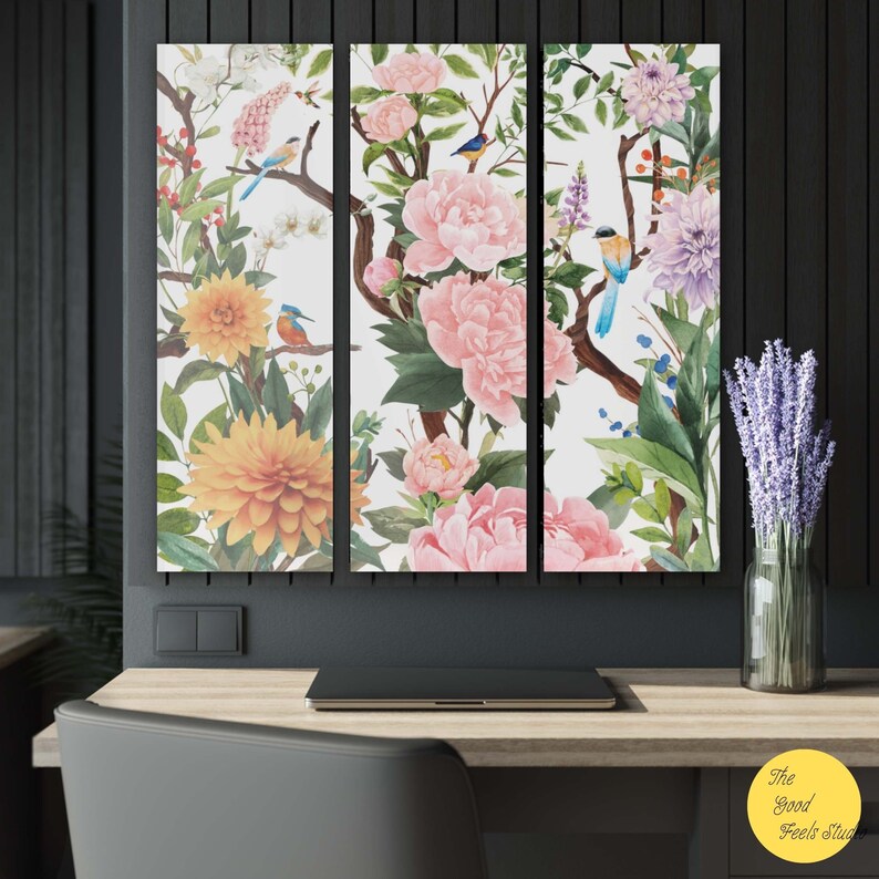 Chinoiserie Wall Art Exquisite Gallery-worthy Chinoiserie Acrylic Print Custom Bird Botanical ...